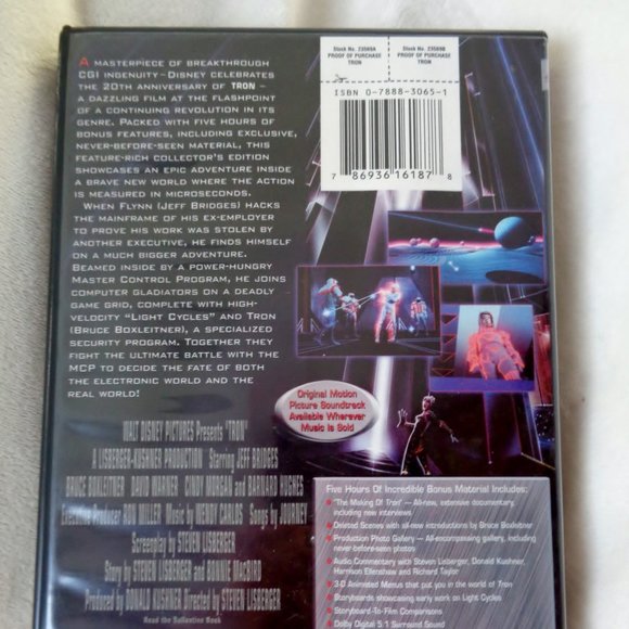 Disney | Media | Tron 2th Anniversary Wide Screen Two Disc Dvd Set ...